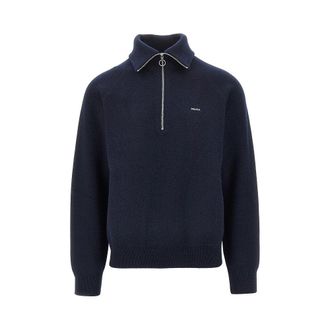 Prada Wool and cashmere half-zip sweater Man 48