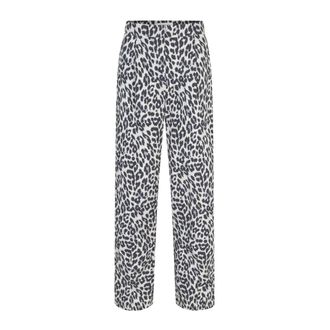 Lollys Laundry Leopard Print Stilvolle Hose - - Trousers - Damen - Schwarzk - M
