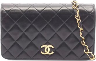 Chanel mini sac à bandoulière Full Flap CC (1991-1994) - Noir