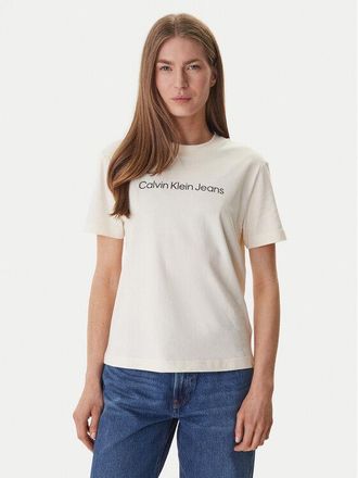 Calvin Klein Jeans T-Shirt LV047C912G &Eacute;cru Regular Fit