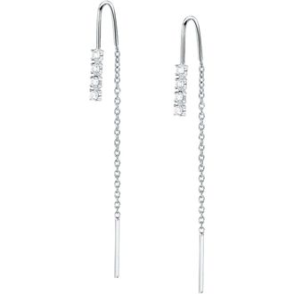Cleor Boucles doreilles en argent 925/1000 et zircon