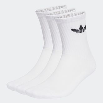 adidas Sportsocken ADIDAS ORIGINALS TREFOIL CUSHION CREW, 3 PAAR, Herren, Gr. XL (46/48), wei&szlig;, Obermaterial: 65% Baumwolle, 31% Polyester, 3% Elasthan, 1% s