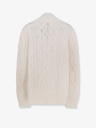 HUGO BOSS Mens Sweater Harpreno White Virgin Wool