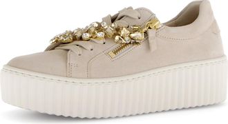 Gabor Damen Low-Top Sneaker, Frauen Halbschuhe,Laufschuhe,Freizeit,sportlich,straßenschuhe,Strassenschuhe,Sportschuhe,Oak (Gold),40 EU / 6.5 UK