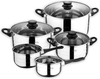 San Ignacio Q1876 - Kochtopf-Set, Edelstahl, &Oslash;16x9 &Oslash;18x10 &Oslash;20x11,5 y &Oslash;24x13,5, SG-8051, &Oslash;16x9; &Oslash;18x10; &Oslash;20x11,5 y &Oslash;24x13,5