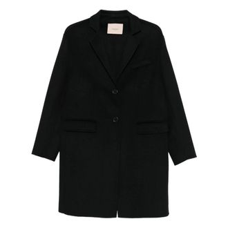 Twinset Single-Breasted Coat - - Coats - Damen - Schwarzk - S