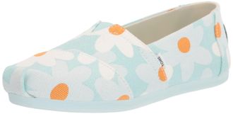 Toms Damen Alpargata Print Flache Slipper, Retro-Floral Blau, 35.5