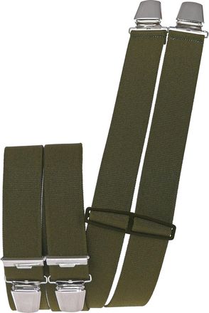 Harrys-Collection Herren Latzhosentr&auml;ger Arbeitshosentr&auml;ger 4 extra starke Clips uni und neon Farben, Farben:oliv