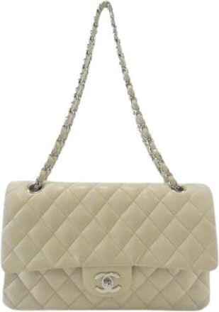 Chanel Pre-owned Sac bandouli&egrave;re en cuir dagneau 1112 - Femme - Pre-owned - Beige - Taille: ONE Size