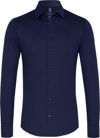 DeSoto Herren Jerseyhemd Kent-Kragen - B&uuml;gelfrei, 21028-3-057, blau, 3XL