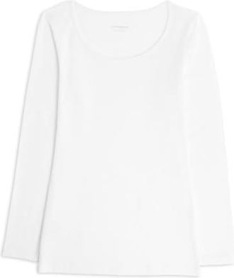 Cotonella T-shirt &agrave; manches longues avec large encolure ronde - T-shirt en jersey de coton bi-&eacute;lastique, gratt&eacute; &agrave; lint&eacute;rieur - Art. 3503