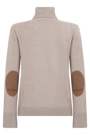 Max Mara Wool Melange Turtleneck Sweater - Beige