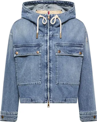 Moncler Moncler Doudoune En Denim 3-en-1 Ecrevisse, Femme, Bleu, Taille: 00
