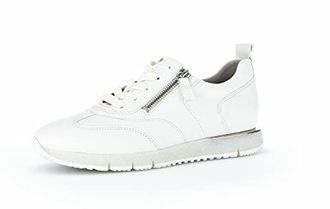 Gabor Femme Baskets, Dame Chaussure Basse,Semelle int&eacute;rieure Amovible,Chaussure de Sport,Chaussure de Loisir,Bas,Faible,Blanc (Latte),37.5 EU / 4.5 UK