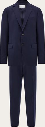 Ferragamo Herren Anzug in Faille aus Wolle und Kaschmir Blau