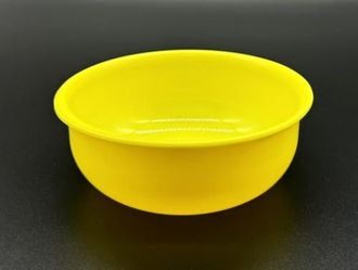 Kimmel Schüssel 200 ml Schale Müslischale Dessertschale Kompottschale, aus Kunststoff Plastik Mehrweg bruchsicher stapelbar, Farbe gelb