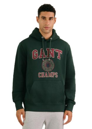 GANT Herren Front Graphic Sweat Hoodie Kapuzenpullover, Tartan Green, M EU