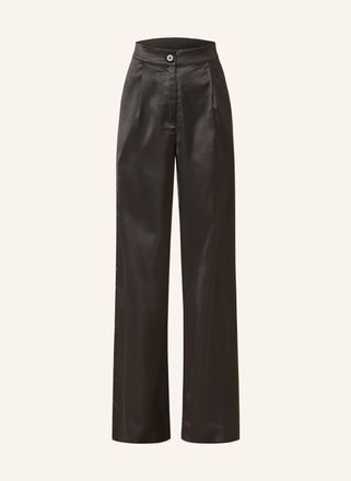 Darling Harbour Darling Harbour Marlenehose Aus Satin schwarz