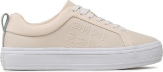 Tommy Hilfiger Sneakers Tommy Hilfiger Embossed Vulc FW0FW07376 Beige
