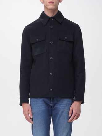 Luciano Barbera Manteau court en laine et cachemire avec poches plaqu&eacute;es