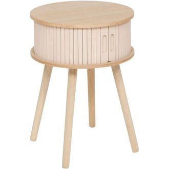 PEGANE Pegane - Table de chevet, table de nuit en bois coloris Beige - diam&egrave;tre 40 x Hauteur 54 cm