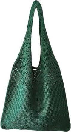 Generic Sac de plage au crochet - Sacs de courses r&eacute;utilisables, sac fourre-tout esth&eacute;ique d&eacute;t&eacute;, sac &agrave; main &eacute;lastique tendance de luxe pour femme | Sacs &agrave; ban