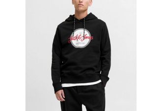 Jack & Jones Hoodie JJURBAN Sweat Hood mit gro&szlig;em Print auf der Vorderseite