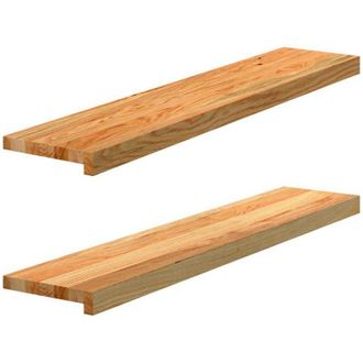 vidaXL Vidaxl - Appuis de fen&ecirc;tre 2 pcs marron clair bois de ch&ecirc;ne massif