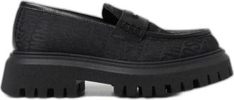 Moschino Mocassins en tissu jacquard et cuir - Homme - Chaussures - Noir - Taille: 38 EU