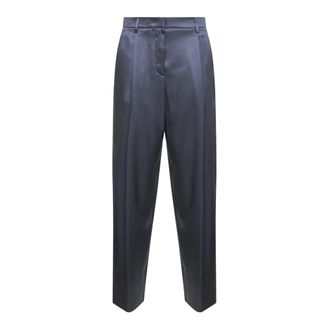 Giorgio Armani Femme, Pantalons, Bleu, Taille: 40 FR Pantalon &agrave; simple pli en double satin de soie