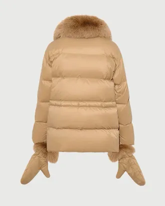 Yves Salomon Down Jacket - Camel