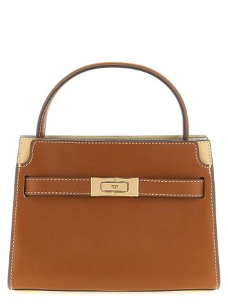 Tory Burch Structured Leather Top Handle Bag - Cognac