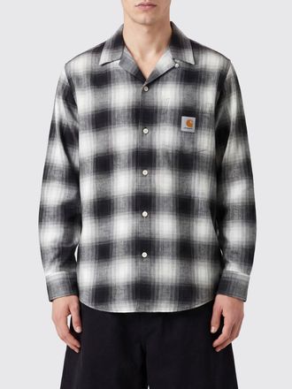 Carhartt Work in Progress Chemise &agrave; carreaux en coton avec col cubain