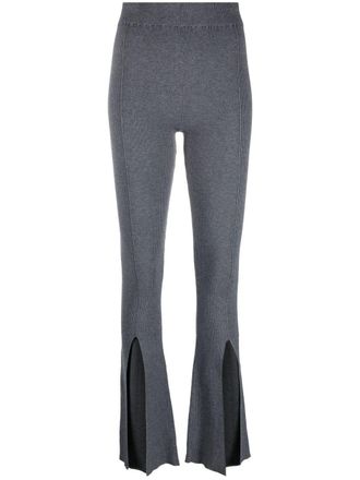 Remain pantalon fendu en maille nervur&eacute;e - Gris