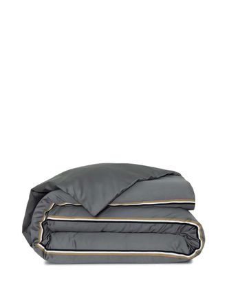 BOSS housse de couette à détails rayés - Gris