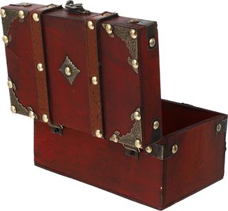 BESPORTBLE Vintage Aufbewahrungsbox aus Massivholz Quadratische Retro Holzkiste Langlebige Schmuck und Schreibtisch Organizer f&uuml;r Zuhause