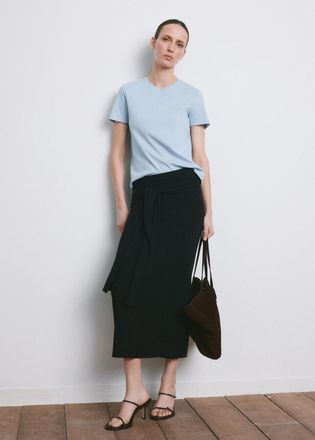 Mango T-shirt coton manches courtes bleu ciel - Femme - XXS - MANGO