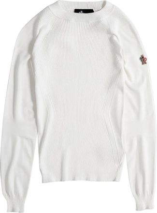 Moncler Femme, Pulls, Blanc, Taille: 38 FR Timeless Crewneck