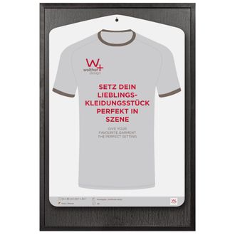 Walther Design Bilderrahmen schwarz 60 x 90 cm Trikotrahmen mit Kunstglas, Stockholm EA690B