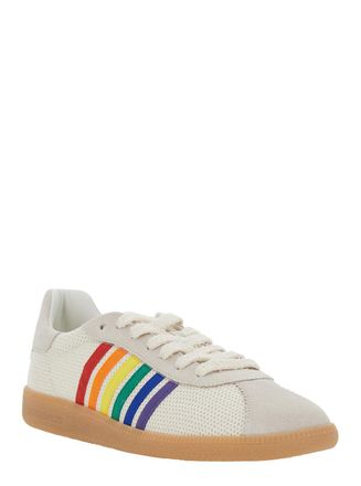 Dsquared2 Mens Sneakers Suede-Fabric-Nylon White-Multicolour Polyester Trainers White/multicolour