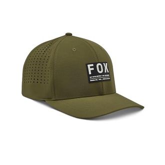 Fox Non Stop Tech Flexfit Chapeau, Vert Olive, S/M Homme
