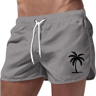 Generic Short de bain hawa&iuml;en &agrave; s&eacute;chage rapide pour homme avec poches, gris, 3XL