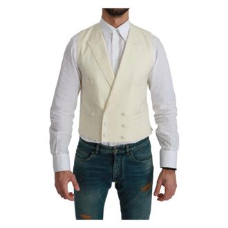 Dolce & Gabbana Homme, Costumes, Beige, Taille: 5XL Formal Dress Suit Vest