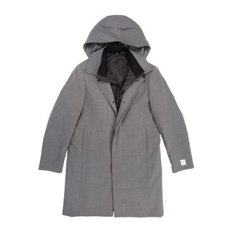 Calvin Klein Homme, Manteaux, Gris, Taille: L Doudoune et Parka en nylon avec harnais amovible