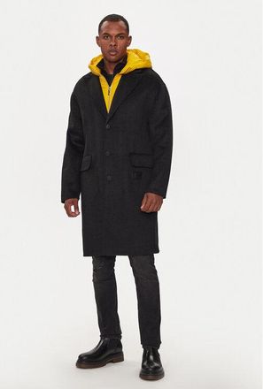 John Richmond Wollmantel Gliano UMA24089CP Schwarz Regular Fit