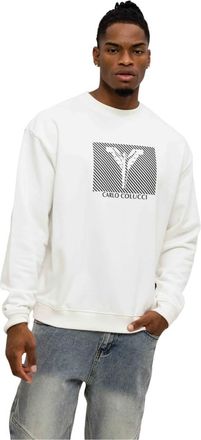Carlo Colucci Homme, Sweatshirts et sweats &agrave; capuche, Blanc, Taille: S Sweater