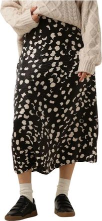 Object Schwarzer Midi-Rock f&uuml;r Frauen - - Skirts - Damen - Schwarzk - XS