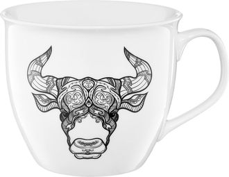 Ambition Tasse mit Sternzeichen Stier 550ml Zodiac Jumbotasse Porzellan Sp&uuml;lmaschine & Mikrowelle