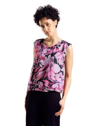Street One Damen A321515 Top mit Print, Magnolia pink, 38