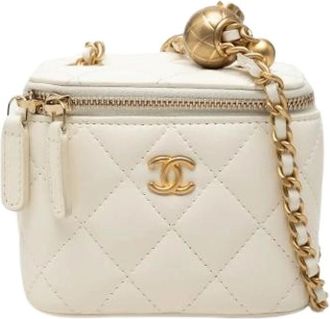 Chanel Pre-owned gesteppte Lammleder Mini Umh&auml;ngetasche - - Pre-owned - Damen - Wei&szlig; - ONE SIZE